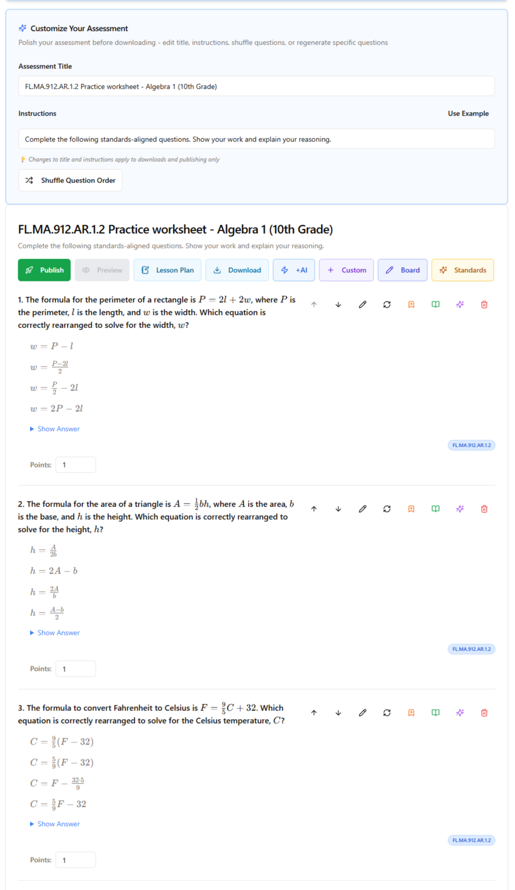 AI Quiz Generator for Teachers | Tutorade Creator™